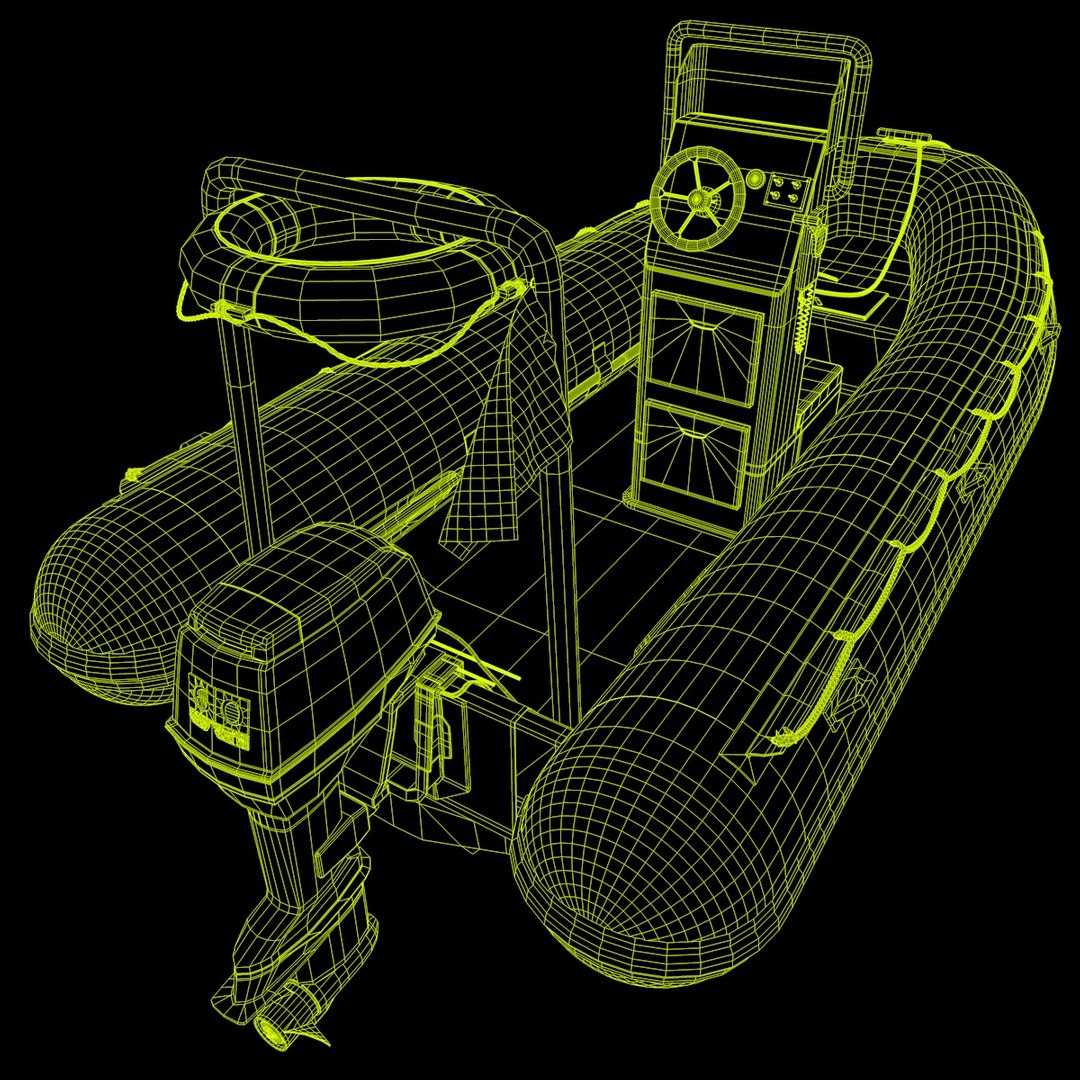 rigid inflatable boat 3d 3ds