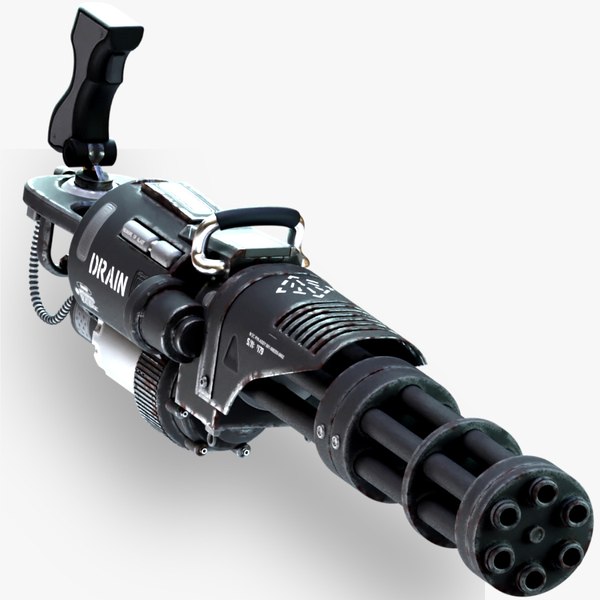 Multi barrel machine gun model model - TurboSquid 2050769