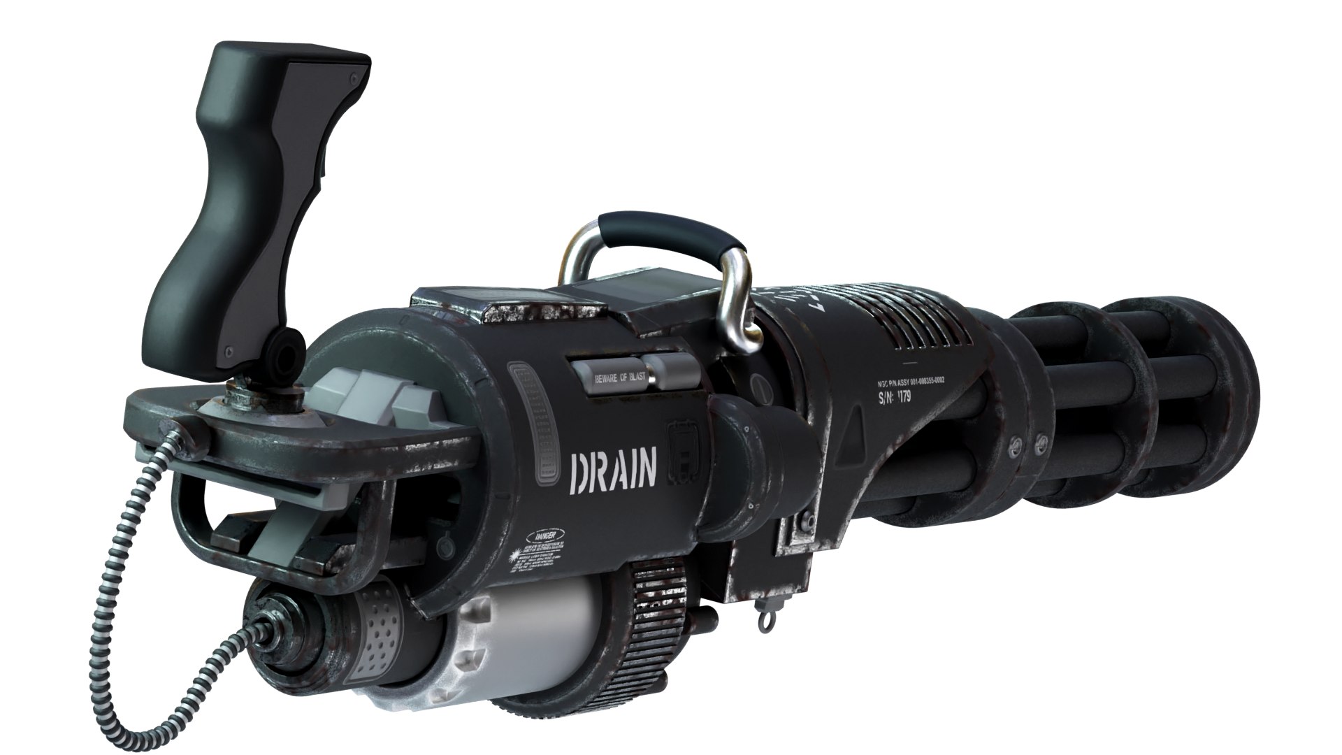 Multi Barrel Machine Gun Model Model - TurboSquid 2050769