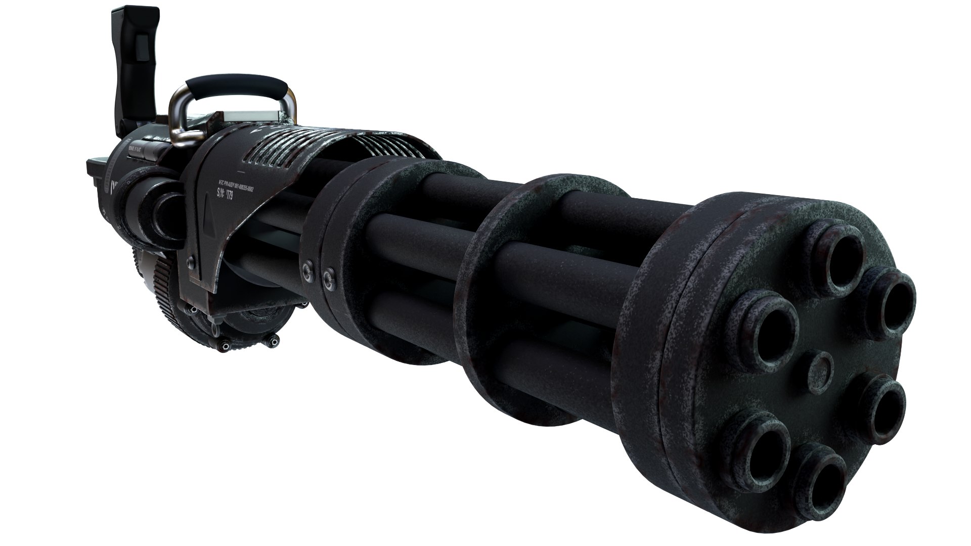 Multi Barrel Machine Gun Model Model - TurboSquid 2050769