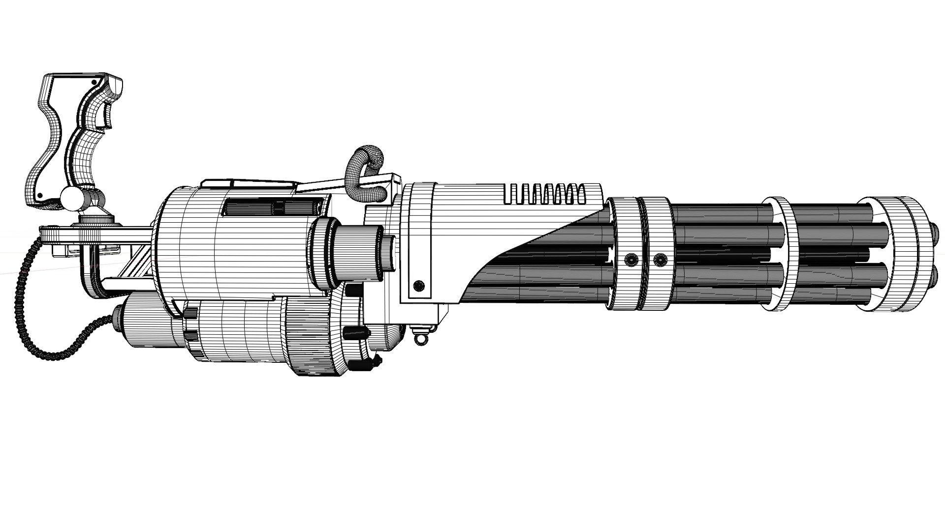 Multi Barrel Machine Gun Model Model - TurboSquid 2050769