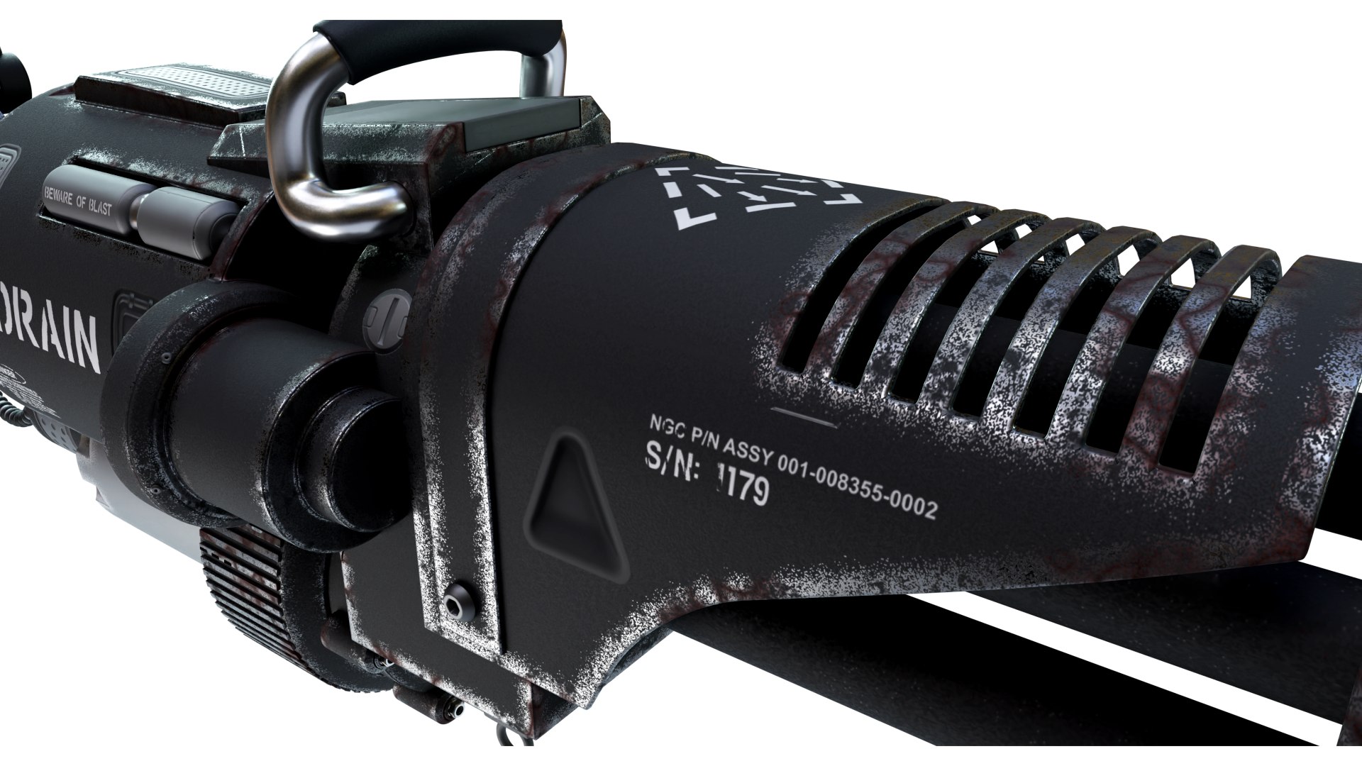 Multi Barrel Machine Gun Model Model - TurboSquid 2050769