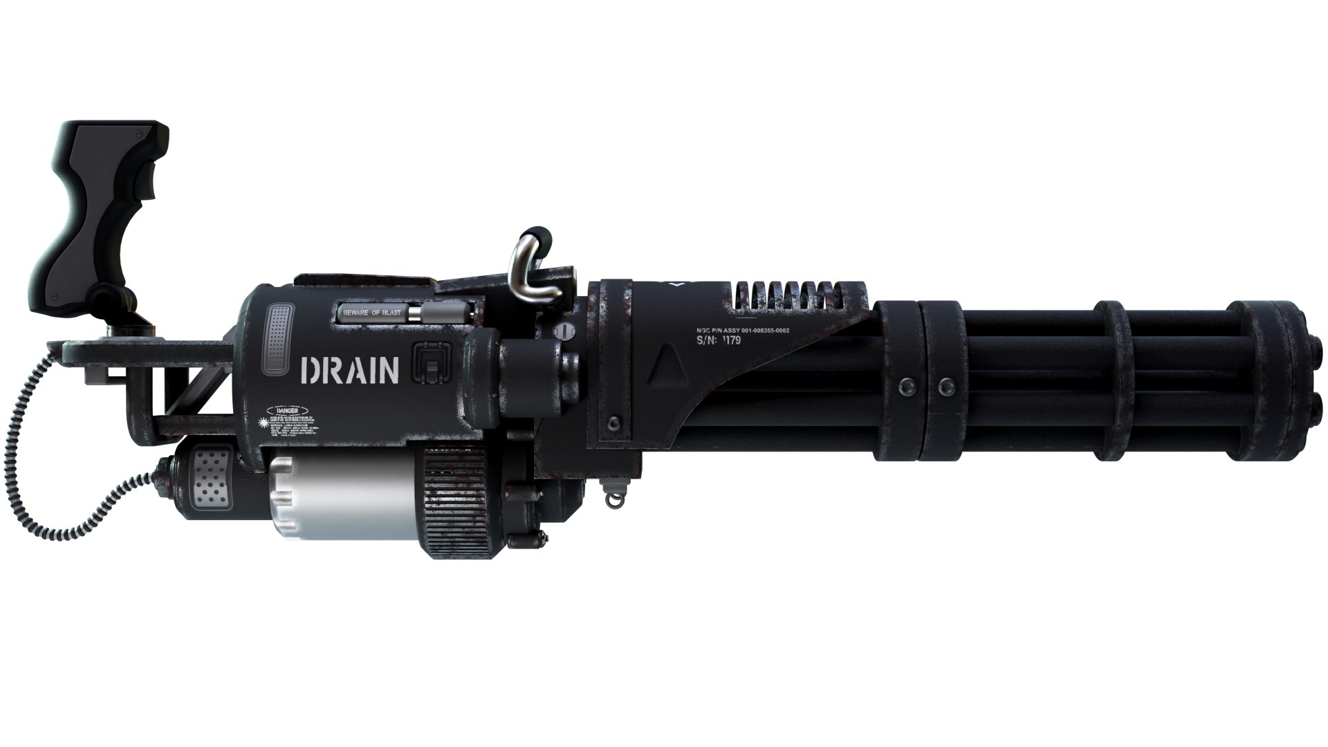 Multi Barrel Machine Gun Model Model - TurboSquid 2050769