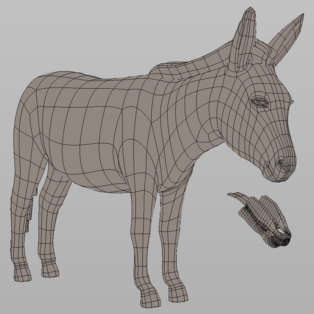 3d Realistic Donkey