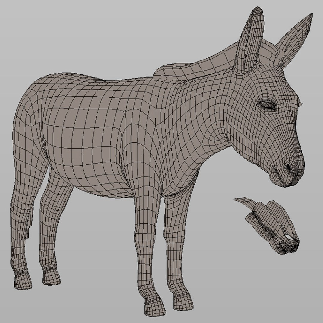 3d Realistic Donkey