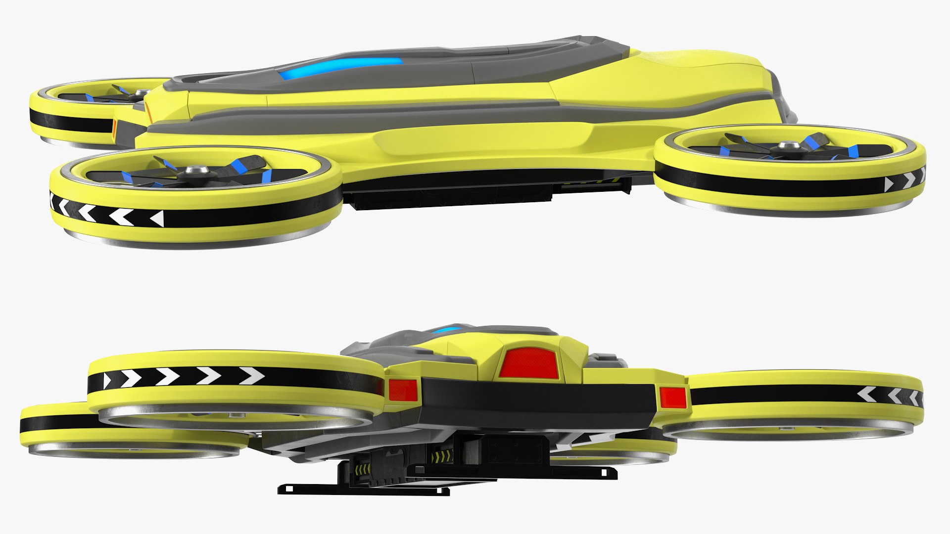 3D Yellow Cargo Quadrocopter Drone - TurboSquid 1472304
