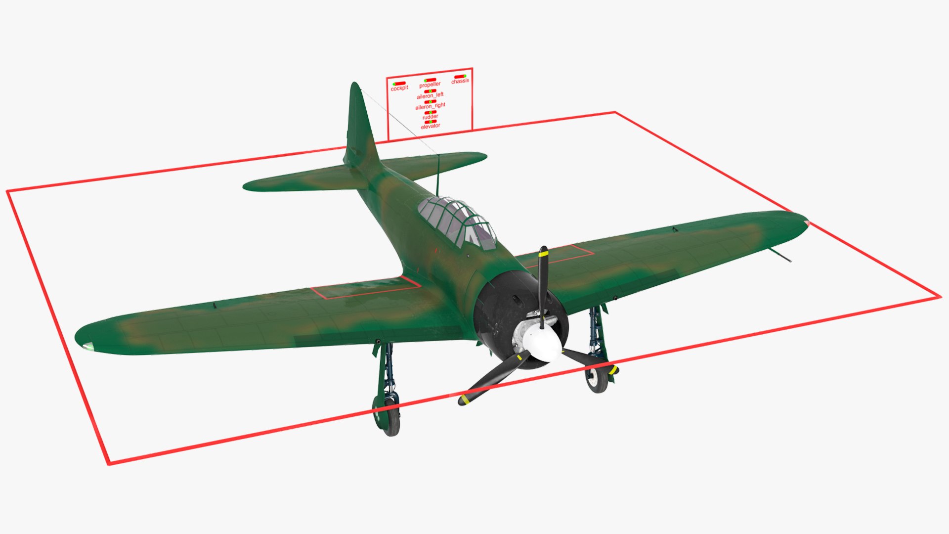 3D WWII Fighter Aircraft Rigged - TurboSquid 2292472