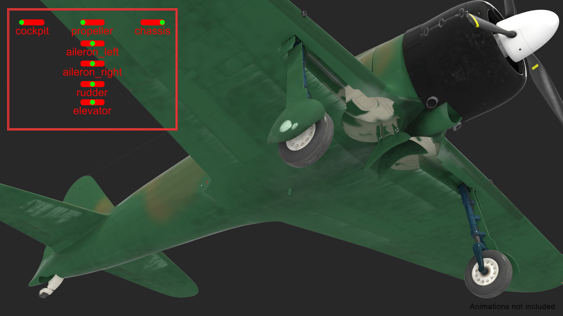 3D WWII Fighter Aircraft Rigged - TurboSquid 2292472