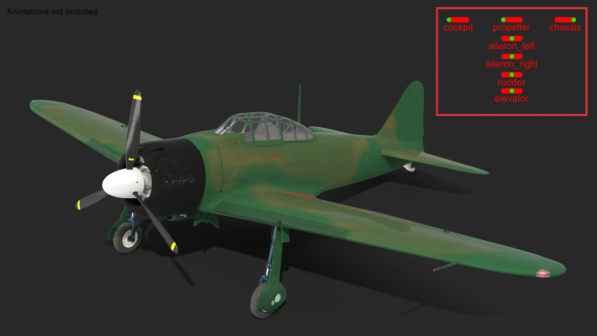 3D WWII Fighter Aircraft Rigged - TurboSquid 2292472