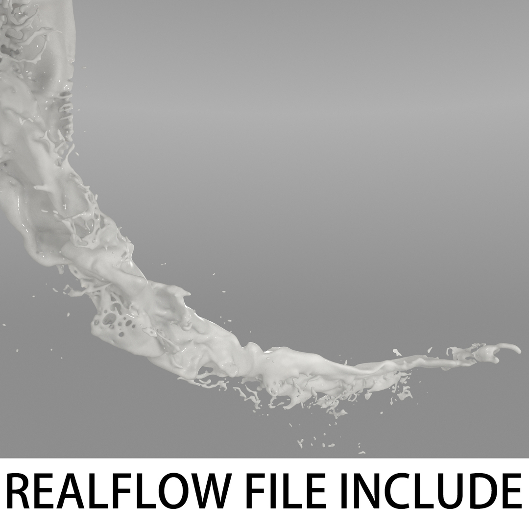 3d liquid flow pack realflow model