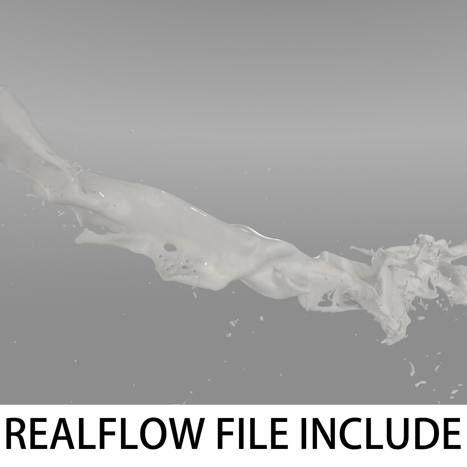 3d liquid flow pack realflow model