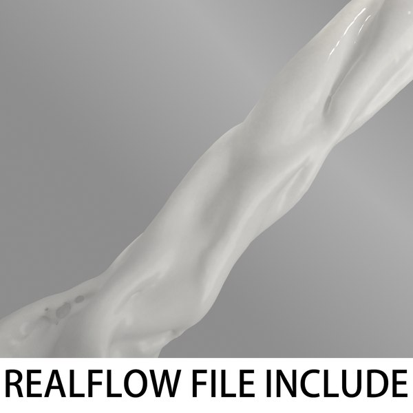 3d liquid flow pack realflow model