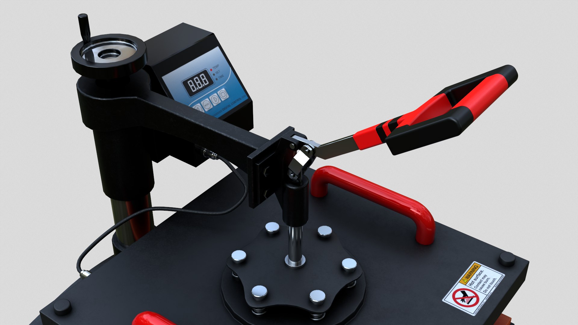Heat Press Machine Rotatable 3D Model - TurboSquid 2185483