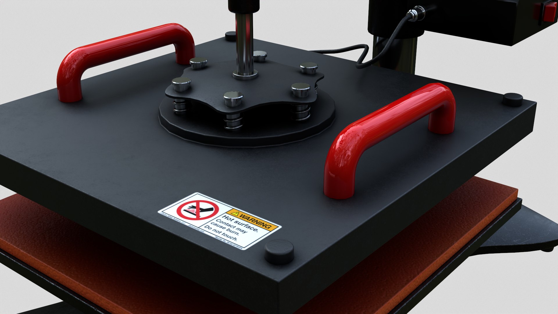 Heat Press Machine Rotatable 3D Model - TurboSquid 2185483