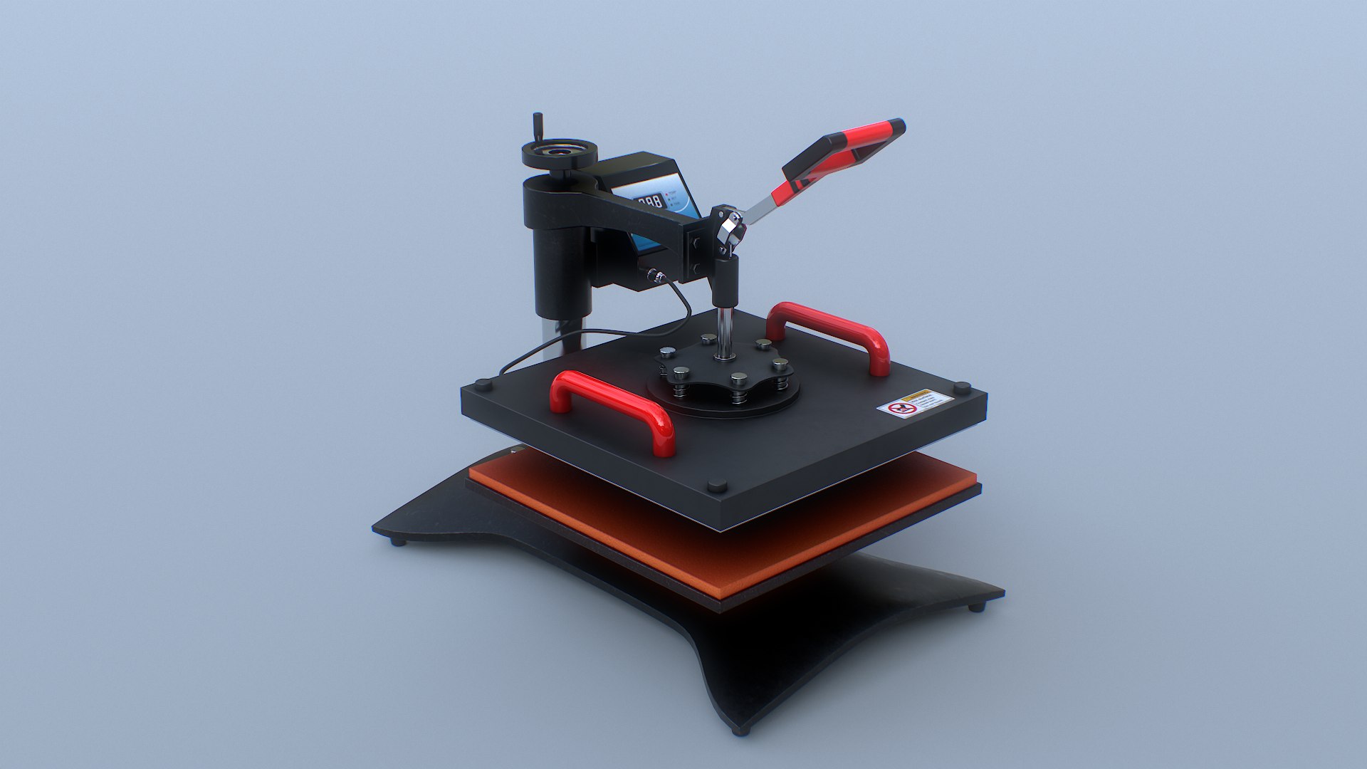 Heat Press Machine Rotatable 3D Model - TurboSquid 2185483