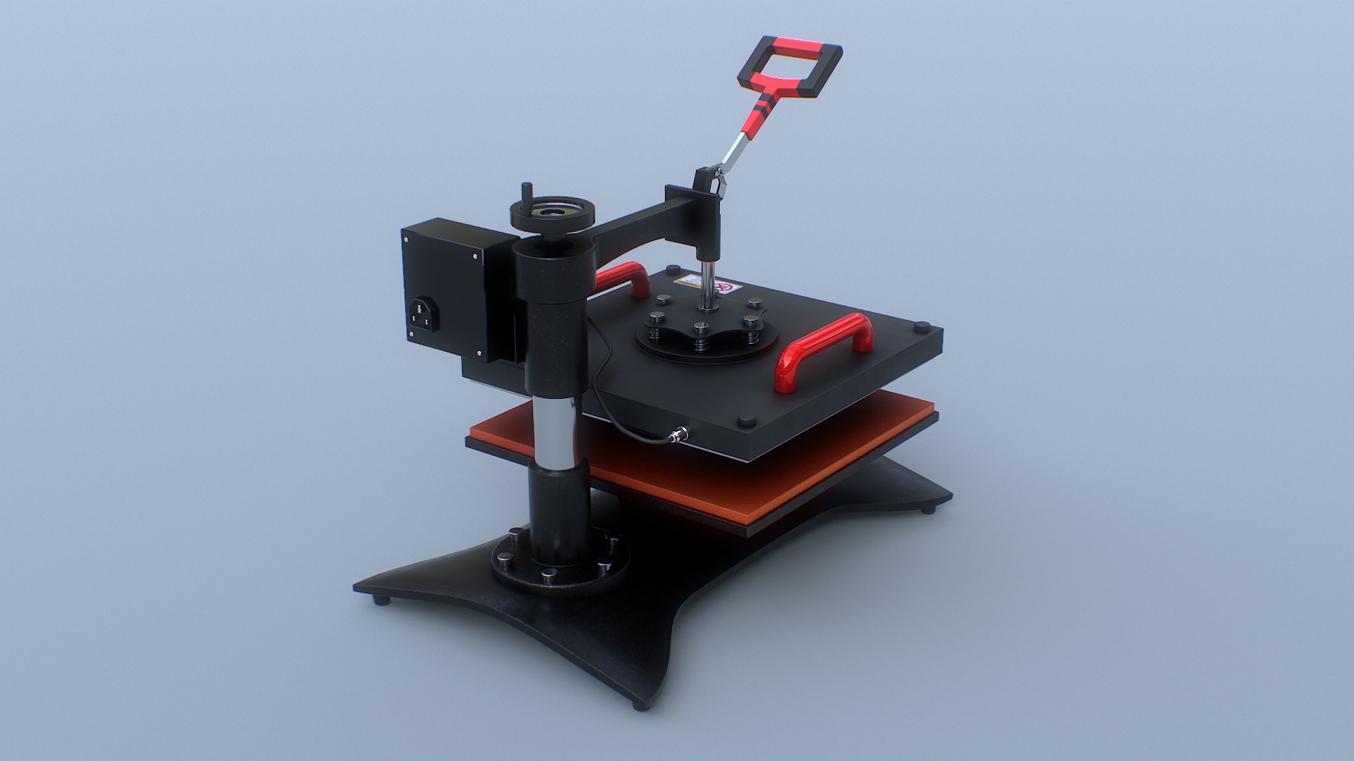 Heat Press Machine Rotatable 3D Model - TurboSquid 2185483