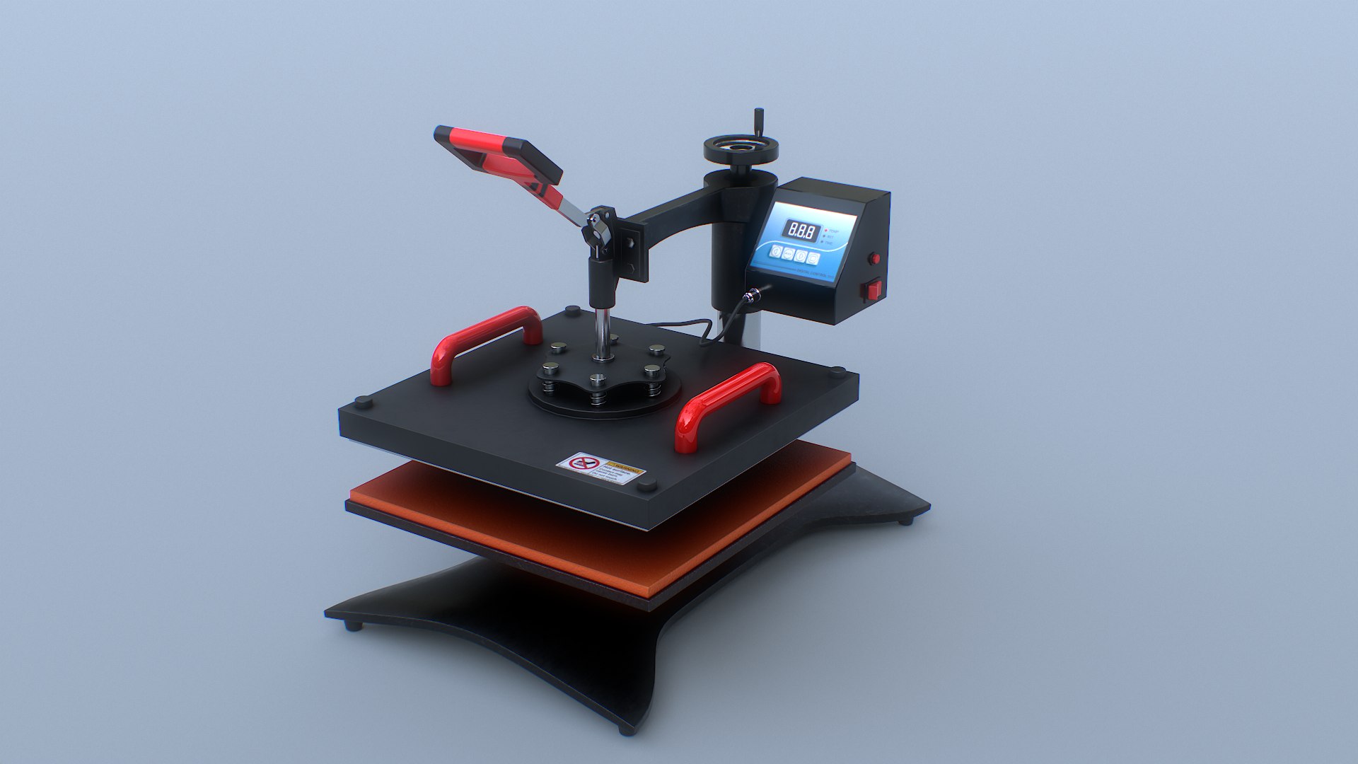 Heat Press Machine Rotatable 3D Model - TurboSquid 2185483