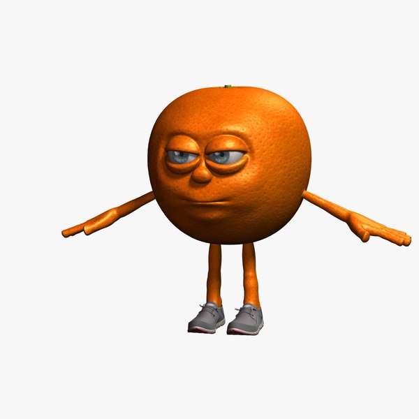 modelo 3d Personaje de dibujos animados naranja - TurboSquid 1294930