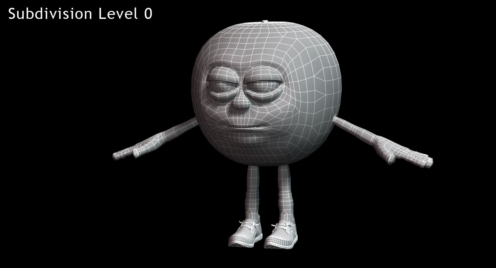 3D Orange Cartoon Character Fruit Model - TurboSquid 1294930