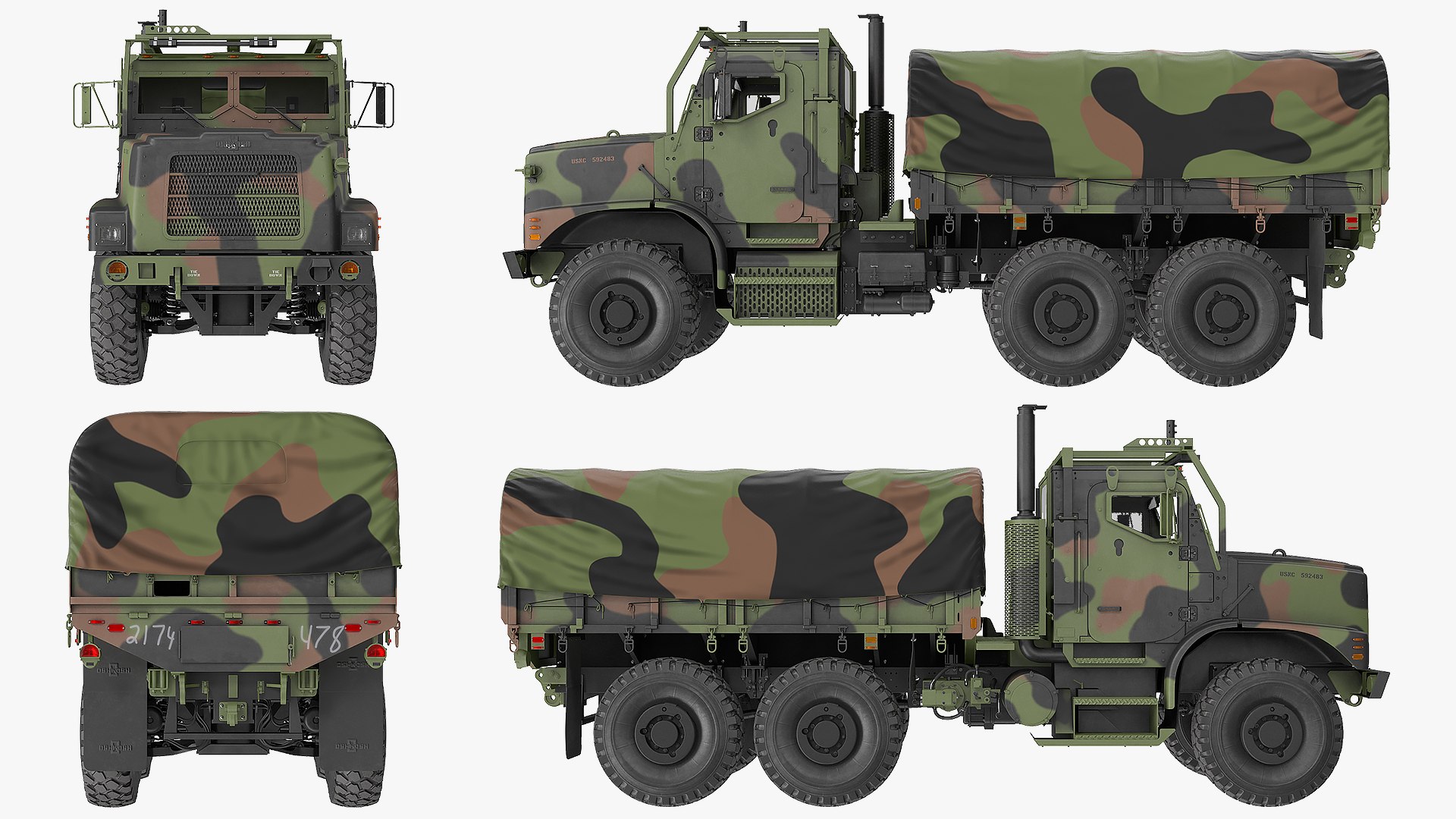 Oshkosh mtvr mk23 cargo truck model - TurboSquid 1517914