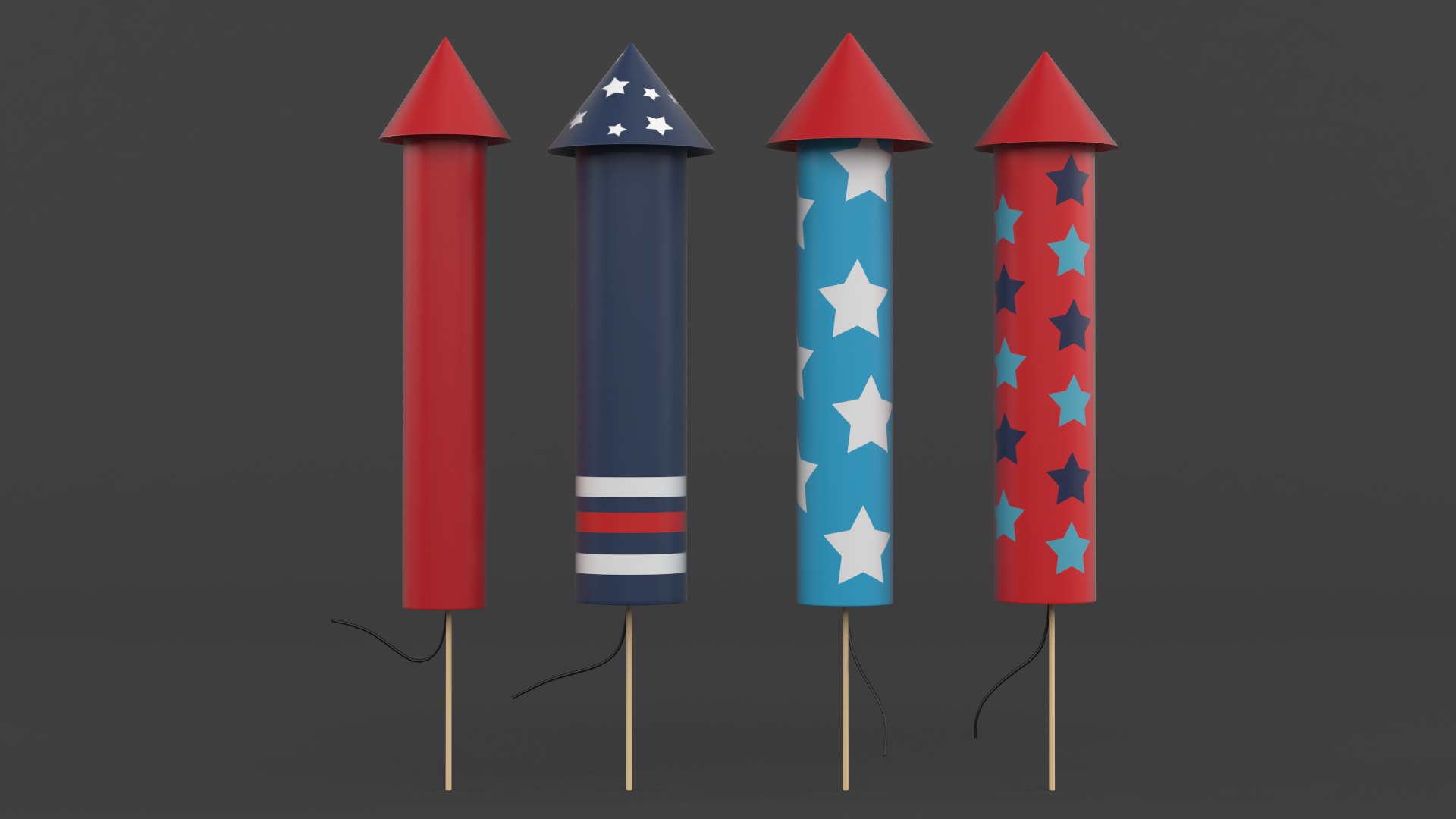 3D Firework Rockets - TurboSquid 1964506