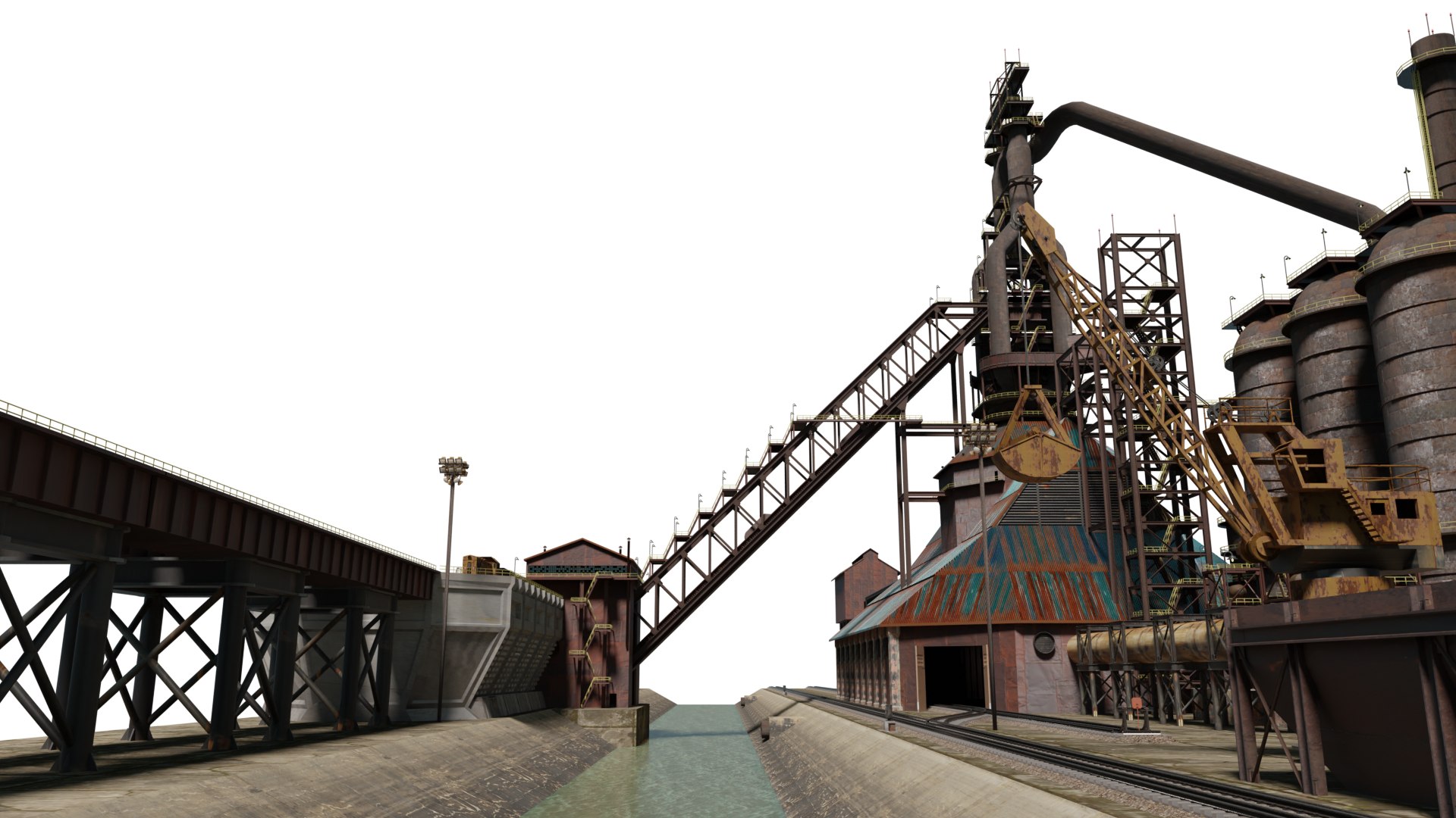 3D Blast Furnace Textured - TurboSquid 2082345