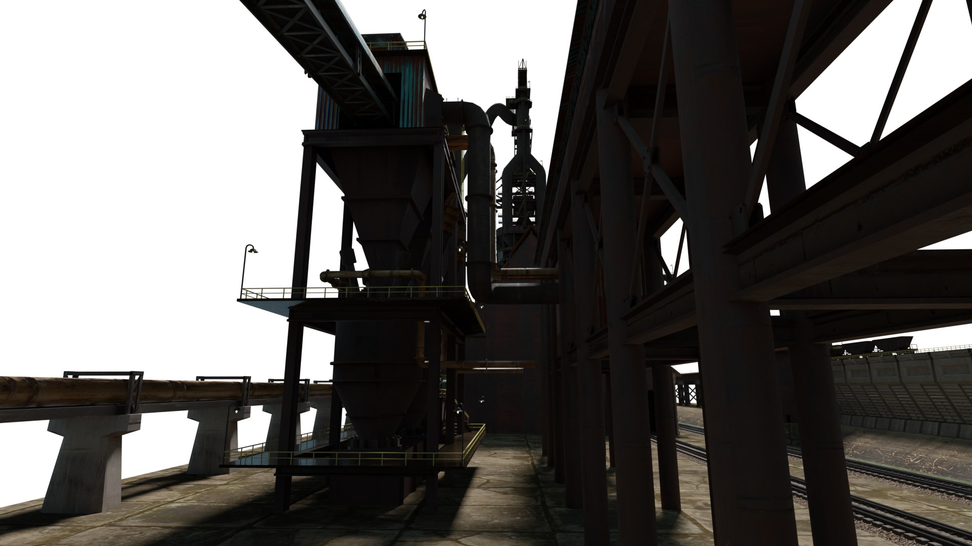 3D Blast Furnace Textured - TurboSquid 2082345