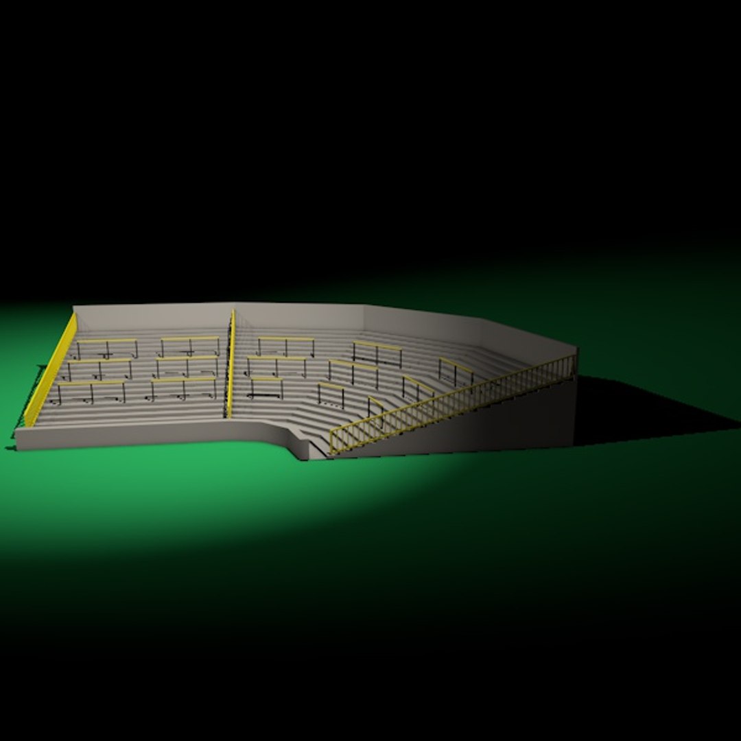 Standing Soccer Stadium Terrace 3d Model