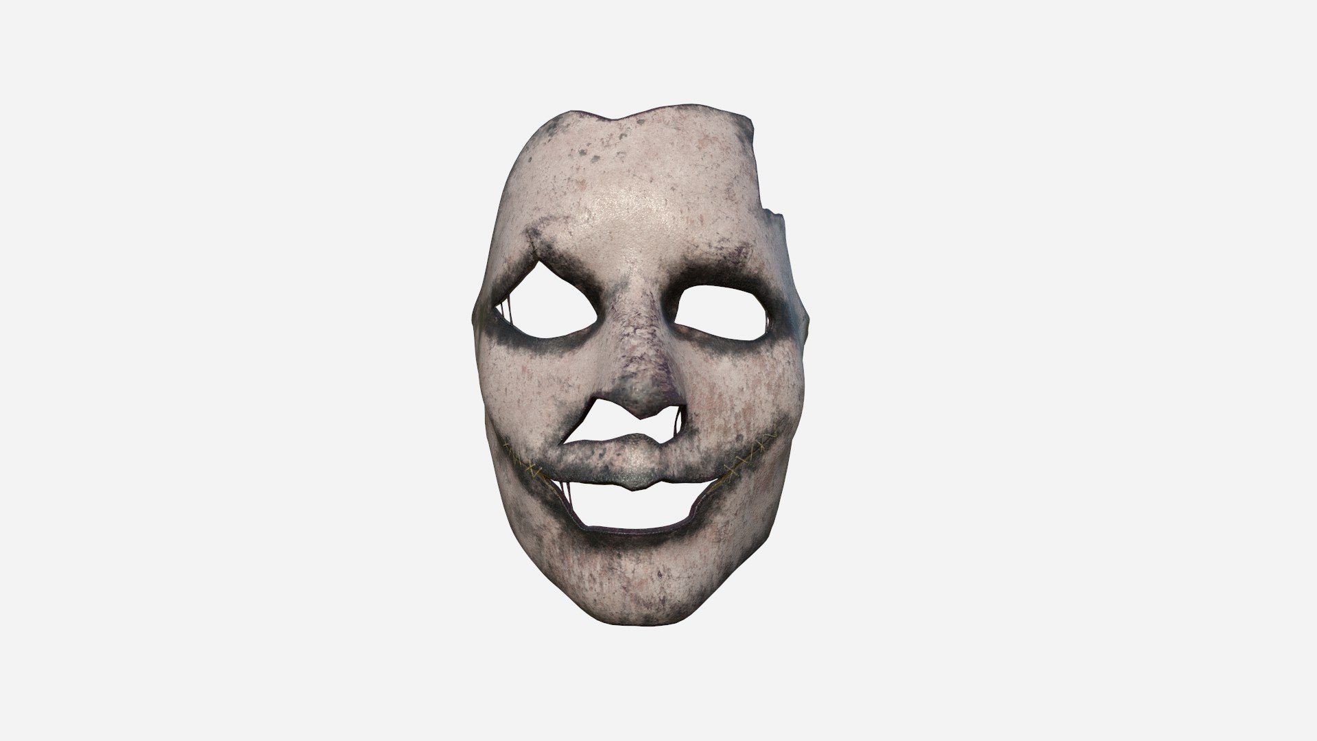 3D Human Skin Terror Mask A09 White Dirt - Character Costume Model ...