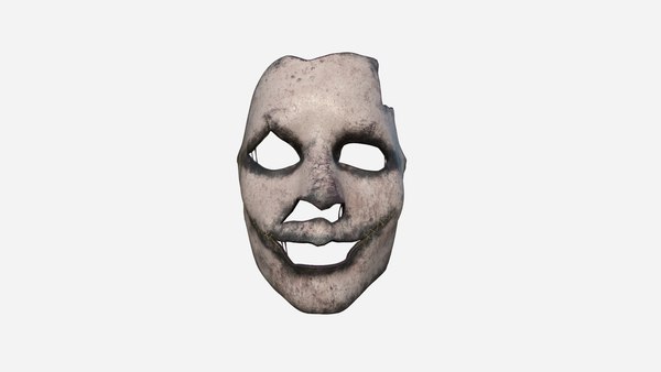 3D Human Skin Terror Mask A09 White Dirt - Character Costume model ...