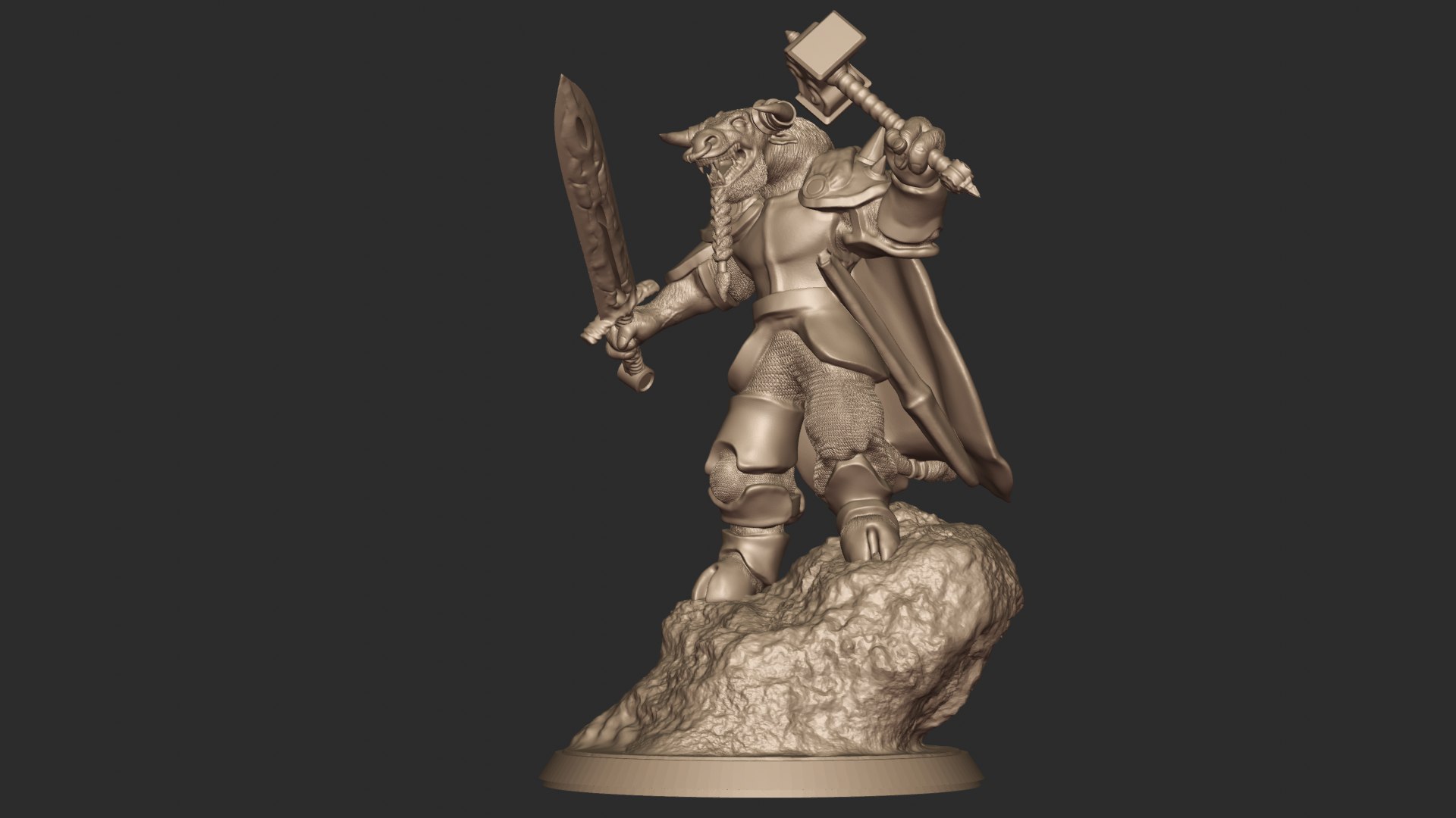3D Bull Warrior 3D Model - TurboSquid 2206467