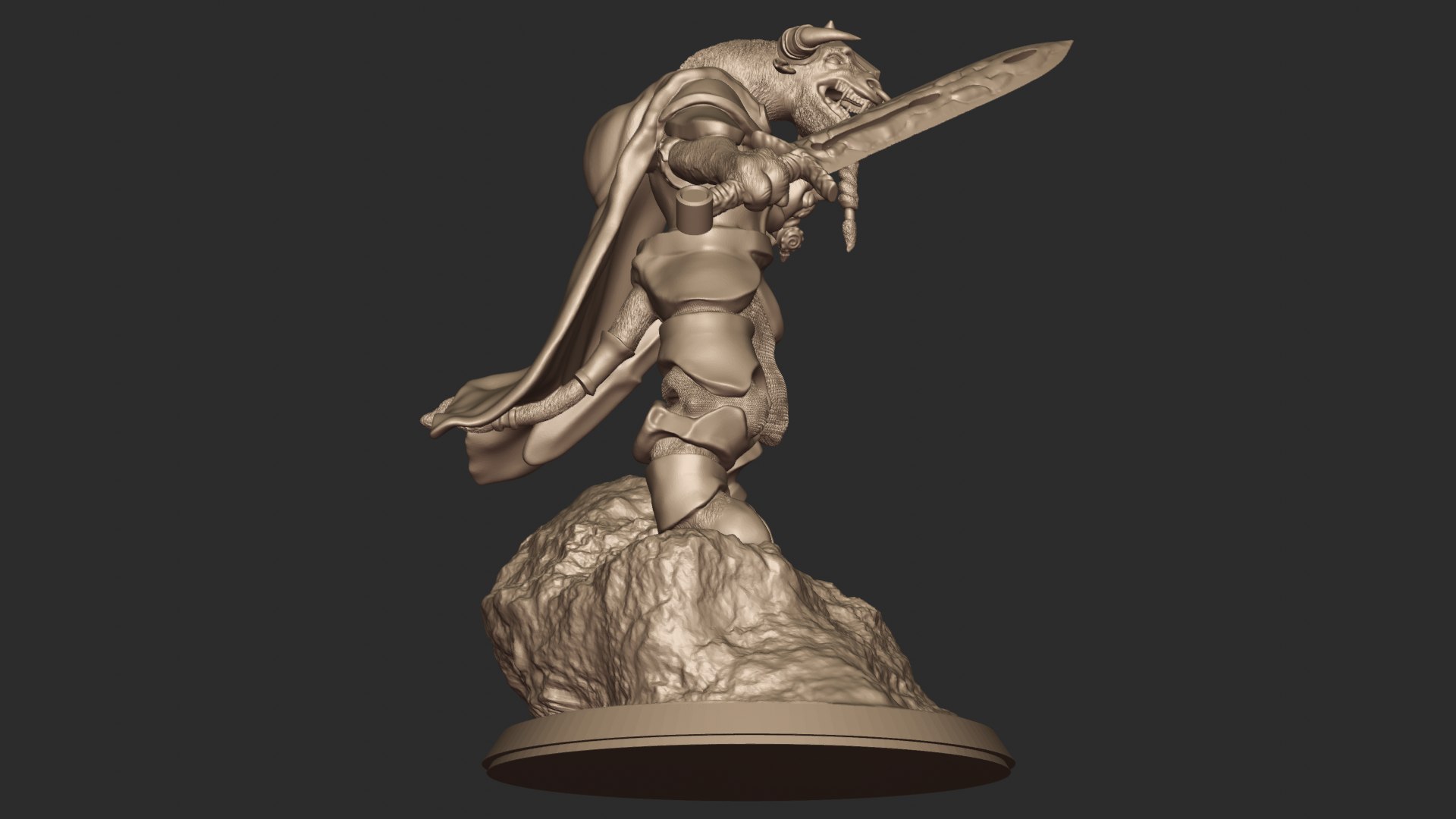 3D Bull Warrior 3D Model - TurboSquid 2206467