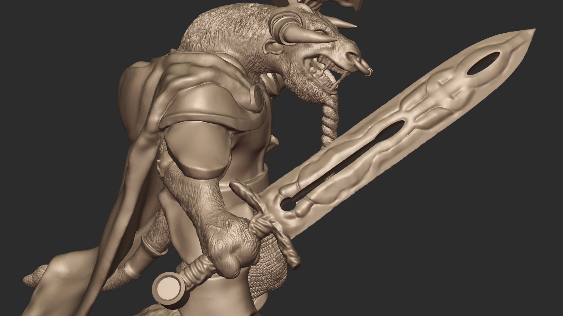 3D Bull Warrior 3D Model - TurboSquid 2206467