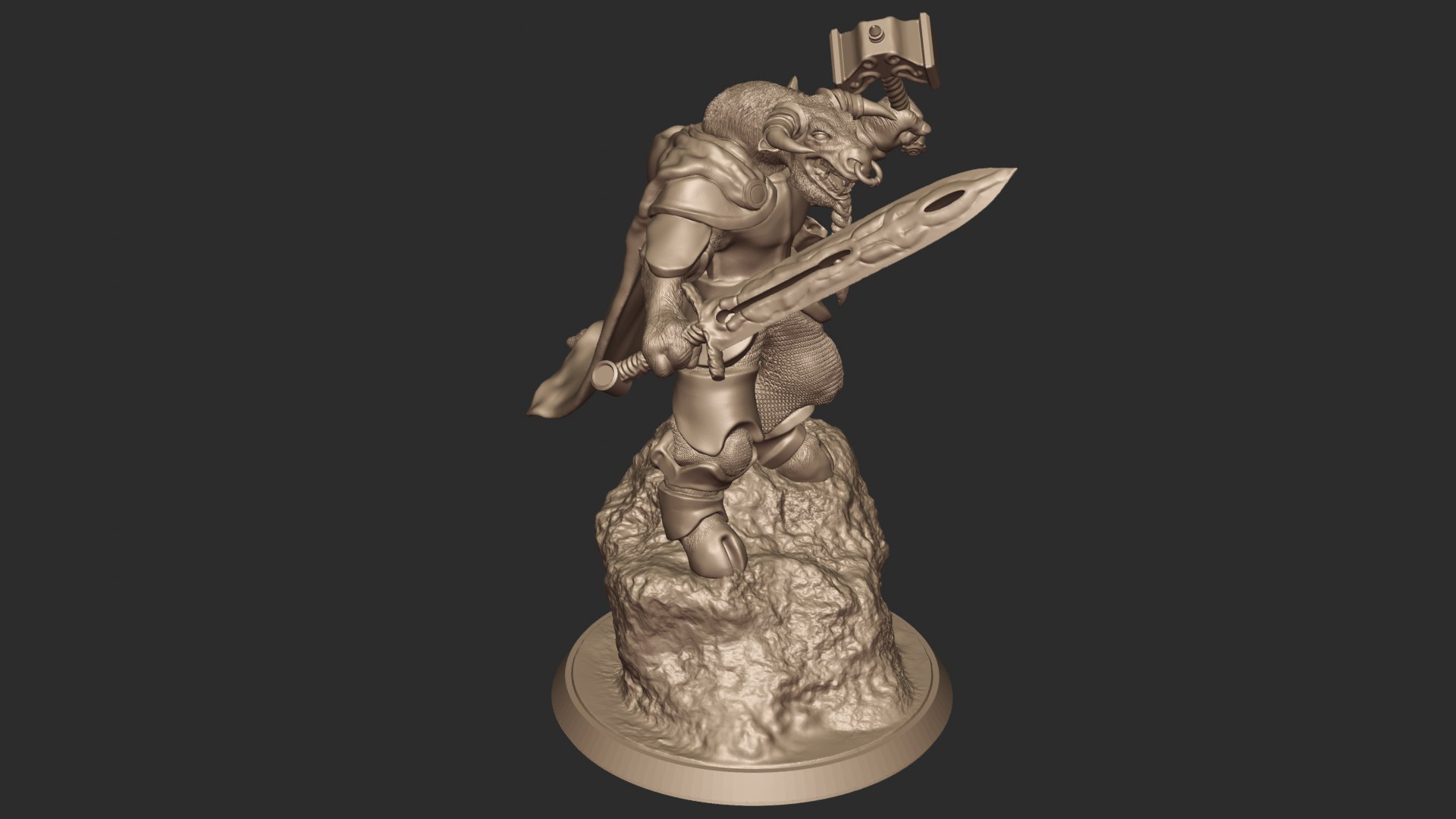 3D Bull Warrior 3D Model - TurboSquid 2206467