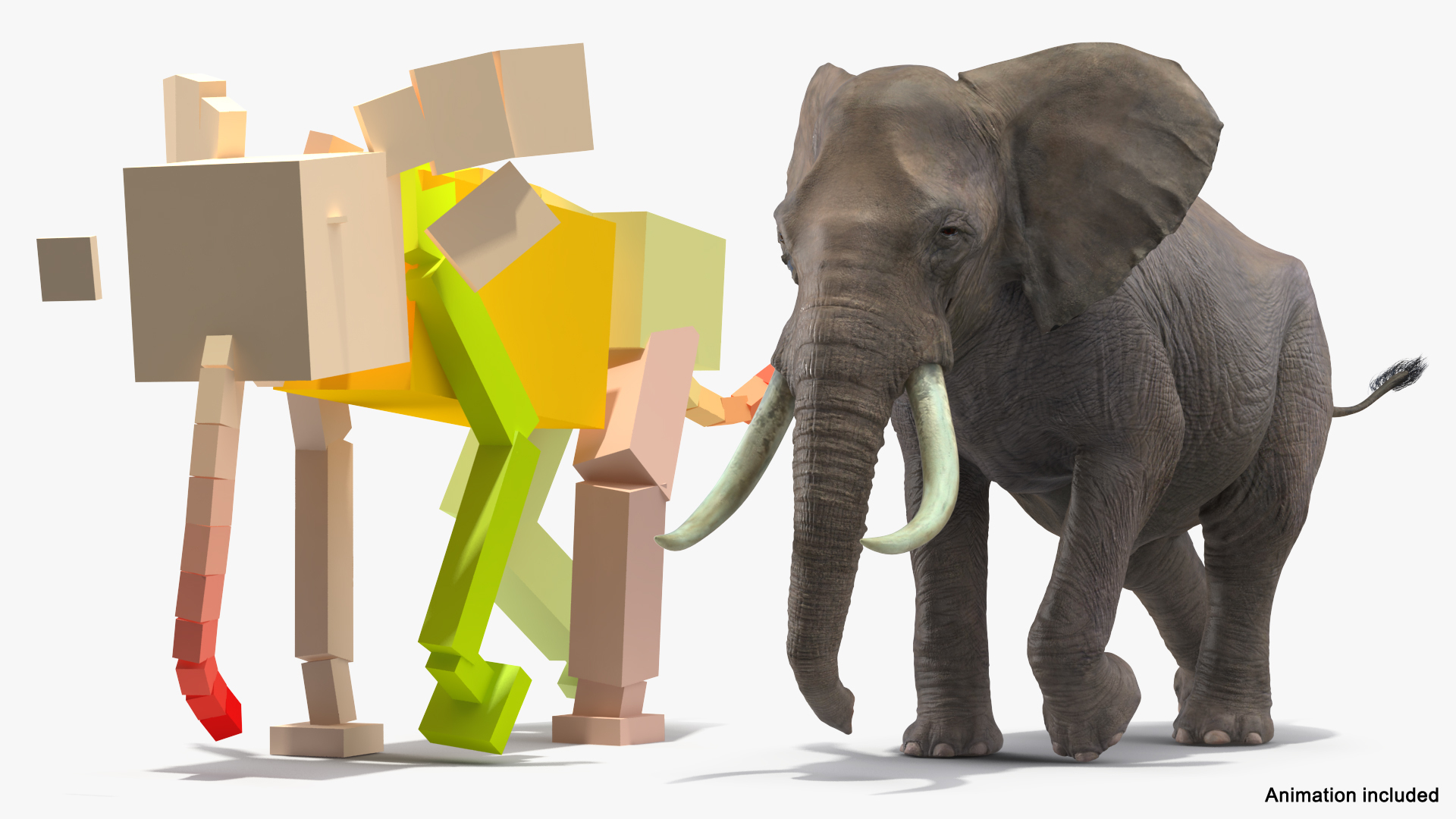 3D Model Elephant Running Animal Fur - TurboSquid 1451496