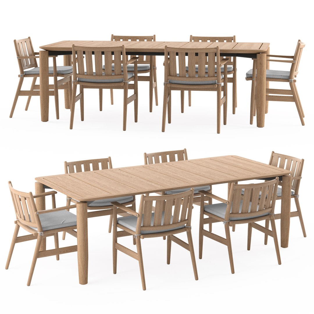 Levante Table And Chairs 3D - TurboSquid 1879763