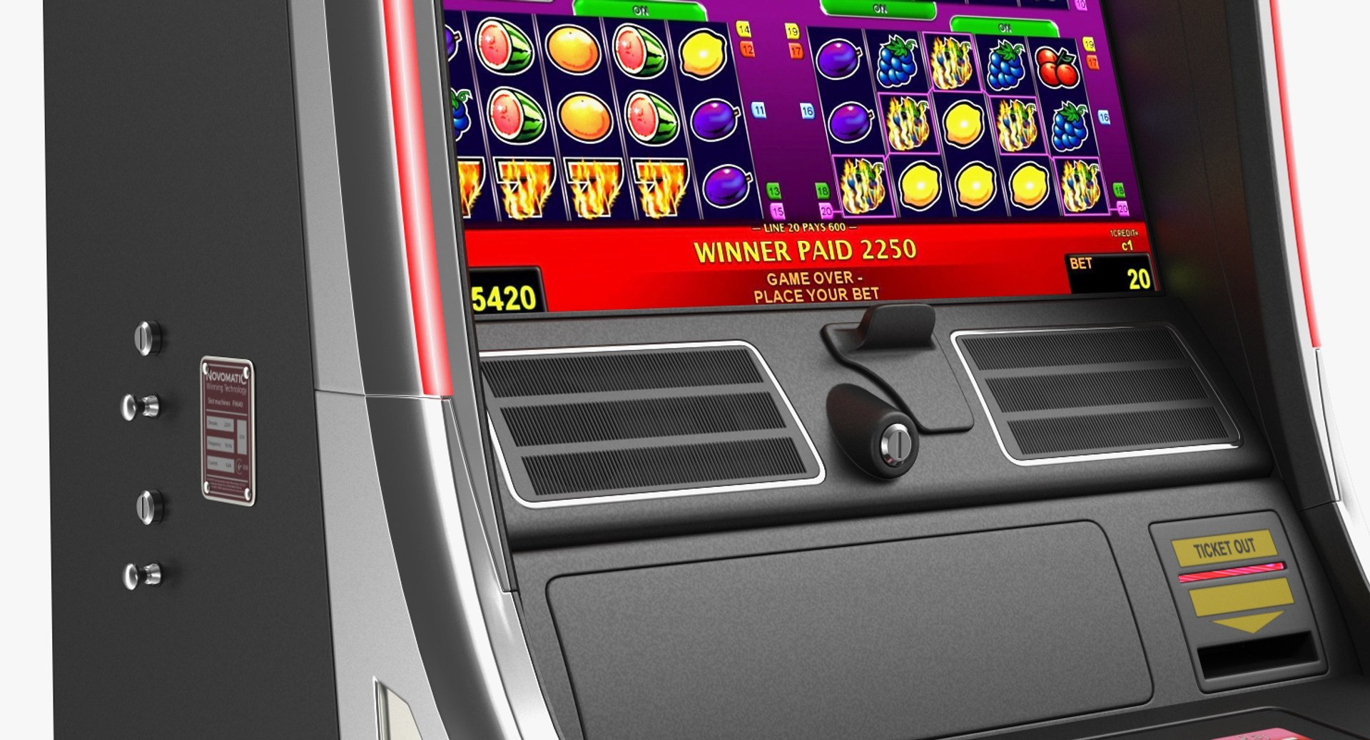 3D slot machine red model - TurboSquid 1278022