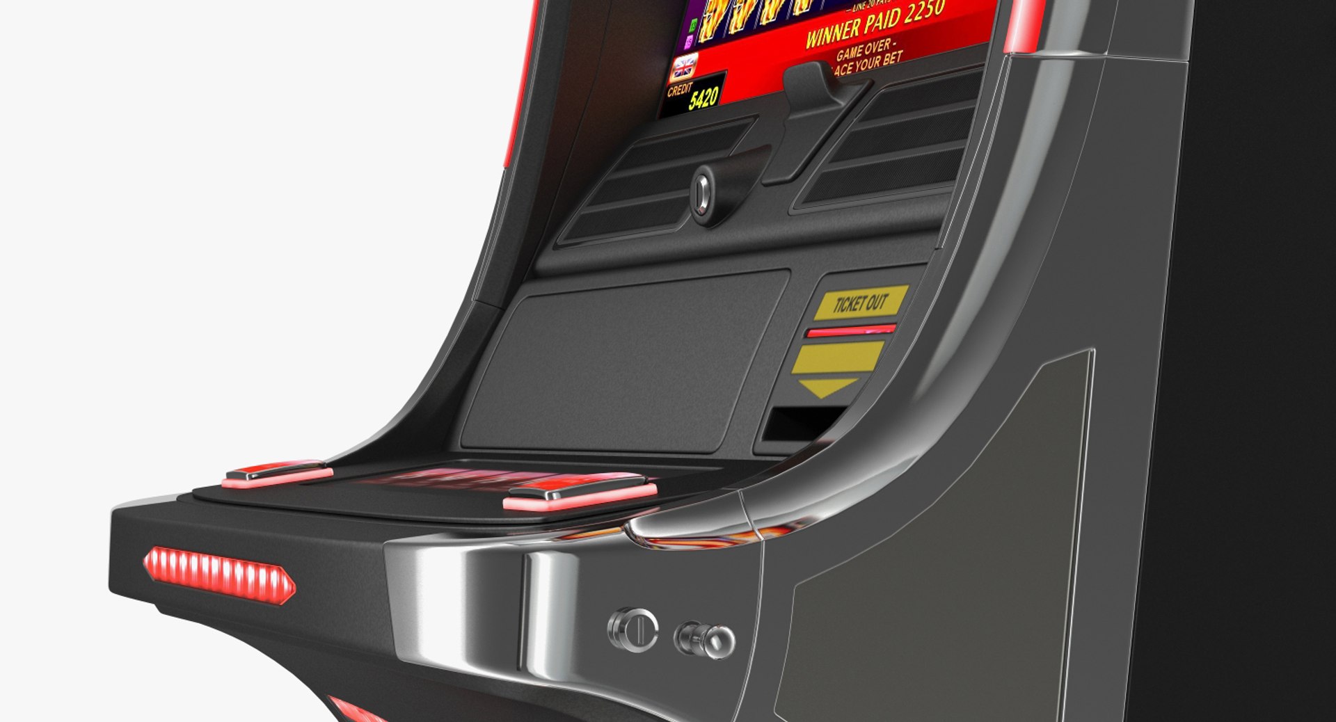 3D slot machine red model - TurboSquid 1278022