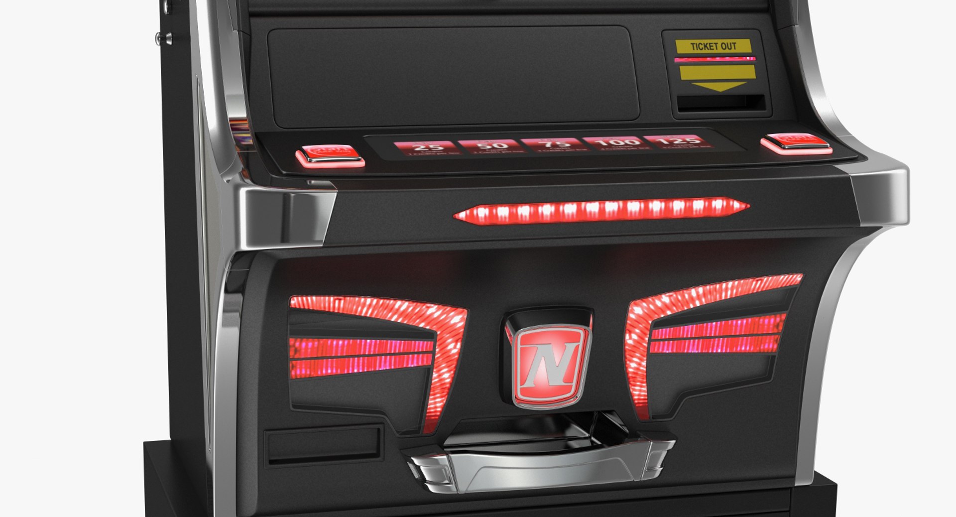 3D slot machine red model - TurboSquid 1278022