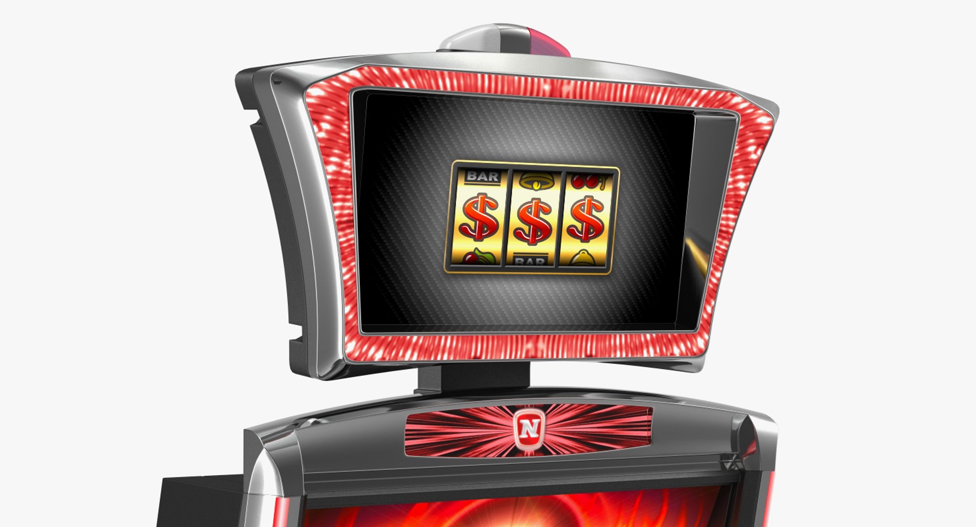 3D slot machine red model - TurboSquid 1278022