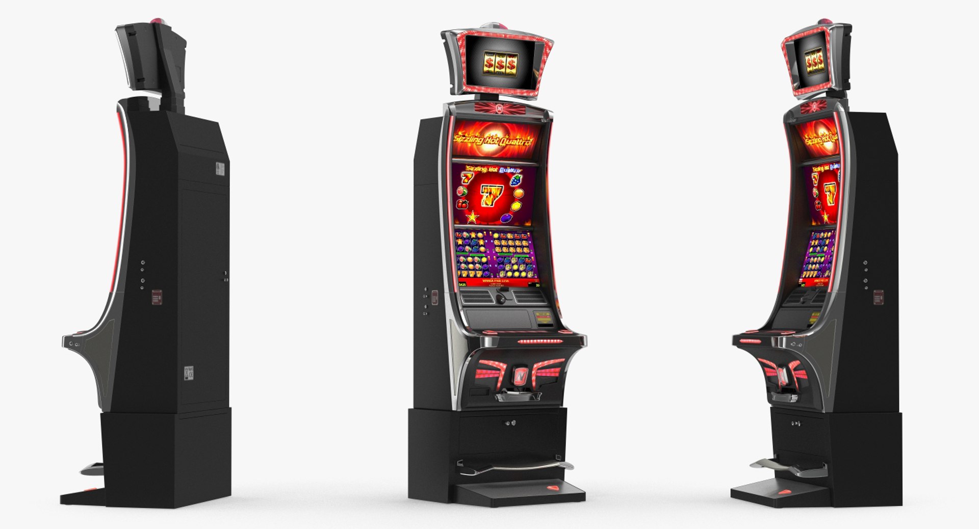 3D slot machine red model - TurboSquid 1278022