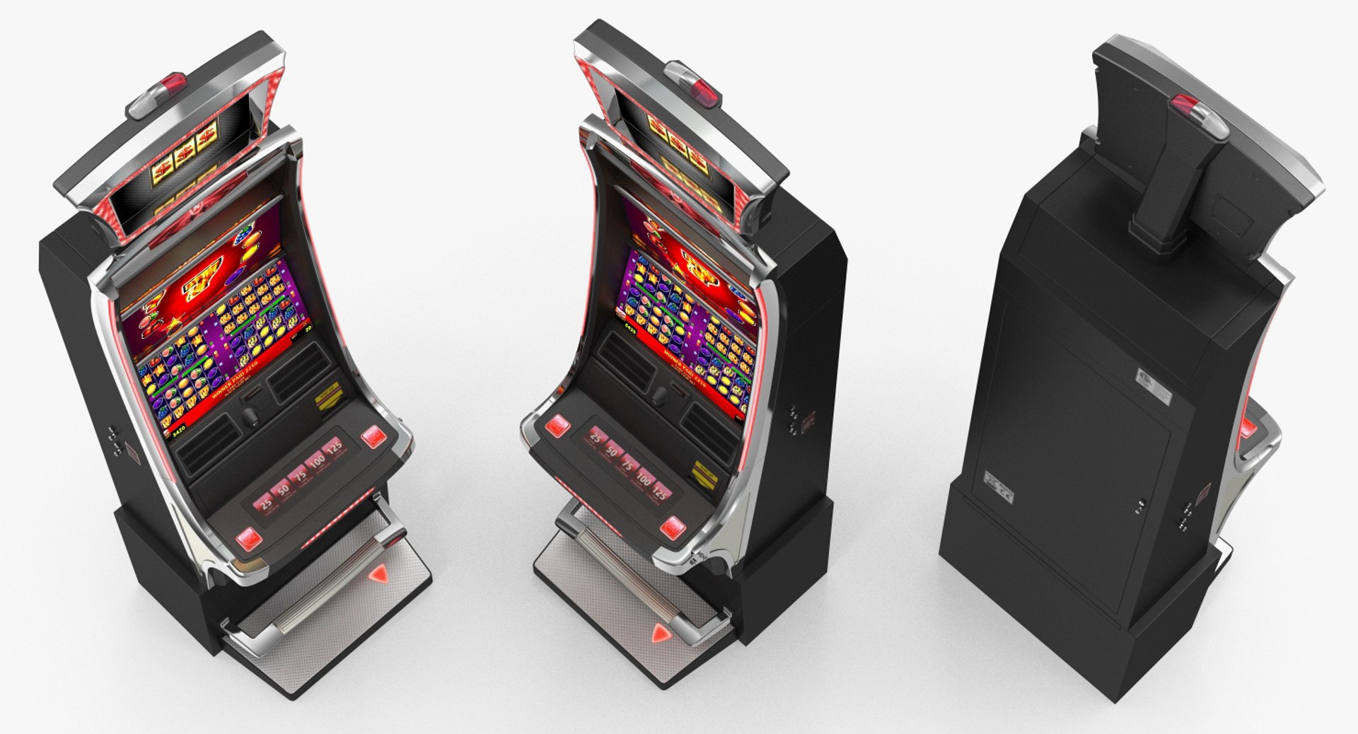 3D slot machine red model - TurboSquid 1278022