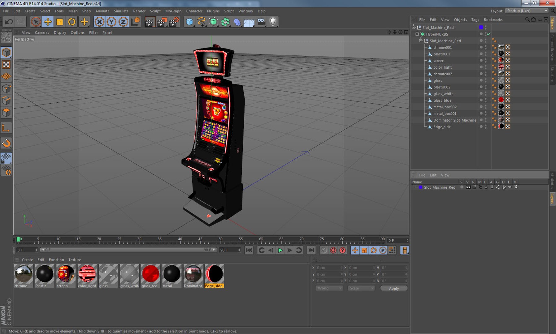 3D slot machine red model - TurboSquid 1278022