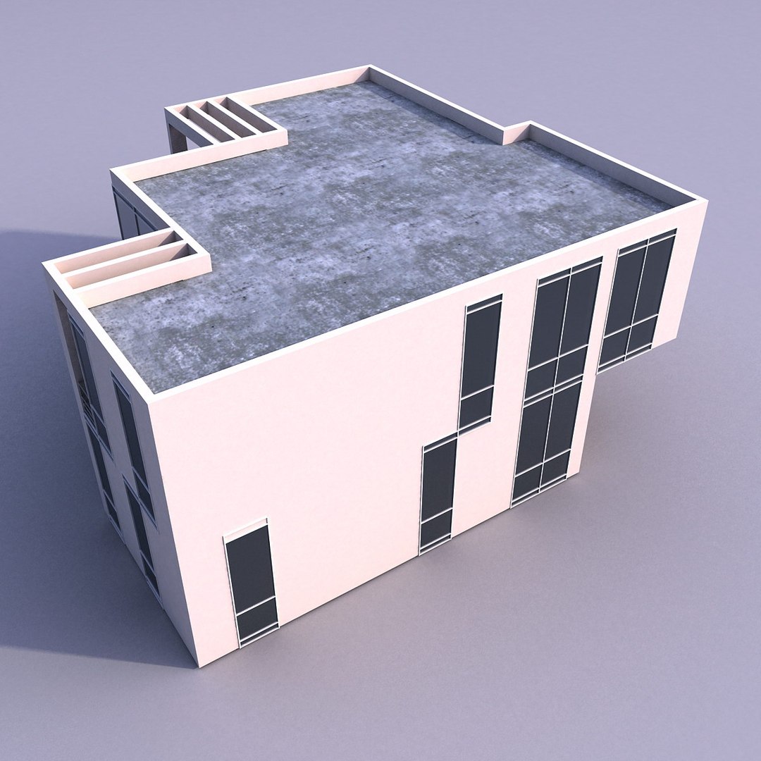modern building 3d 3ds