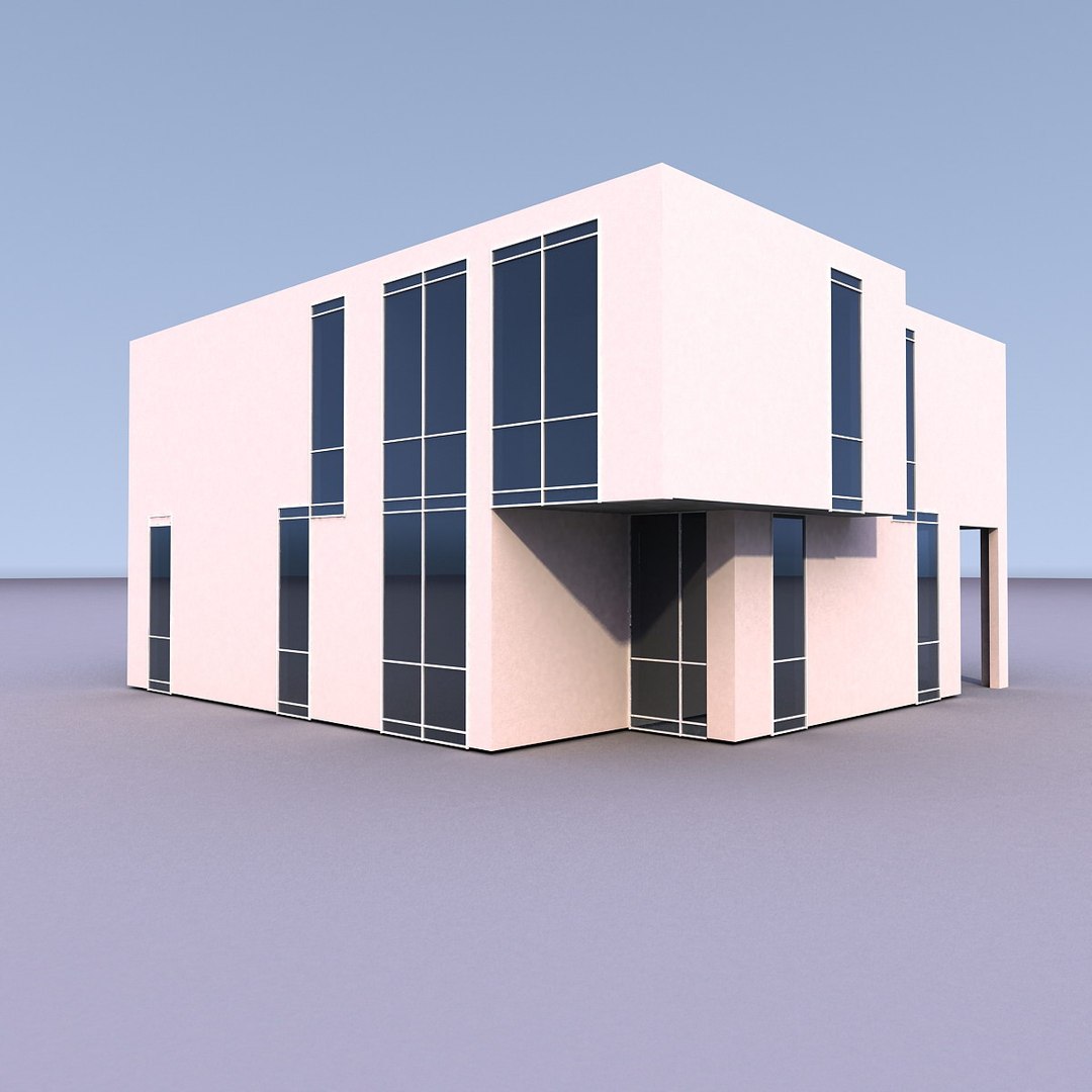 modern building 3d 3ds