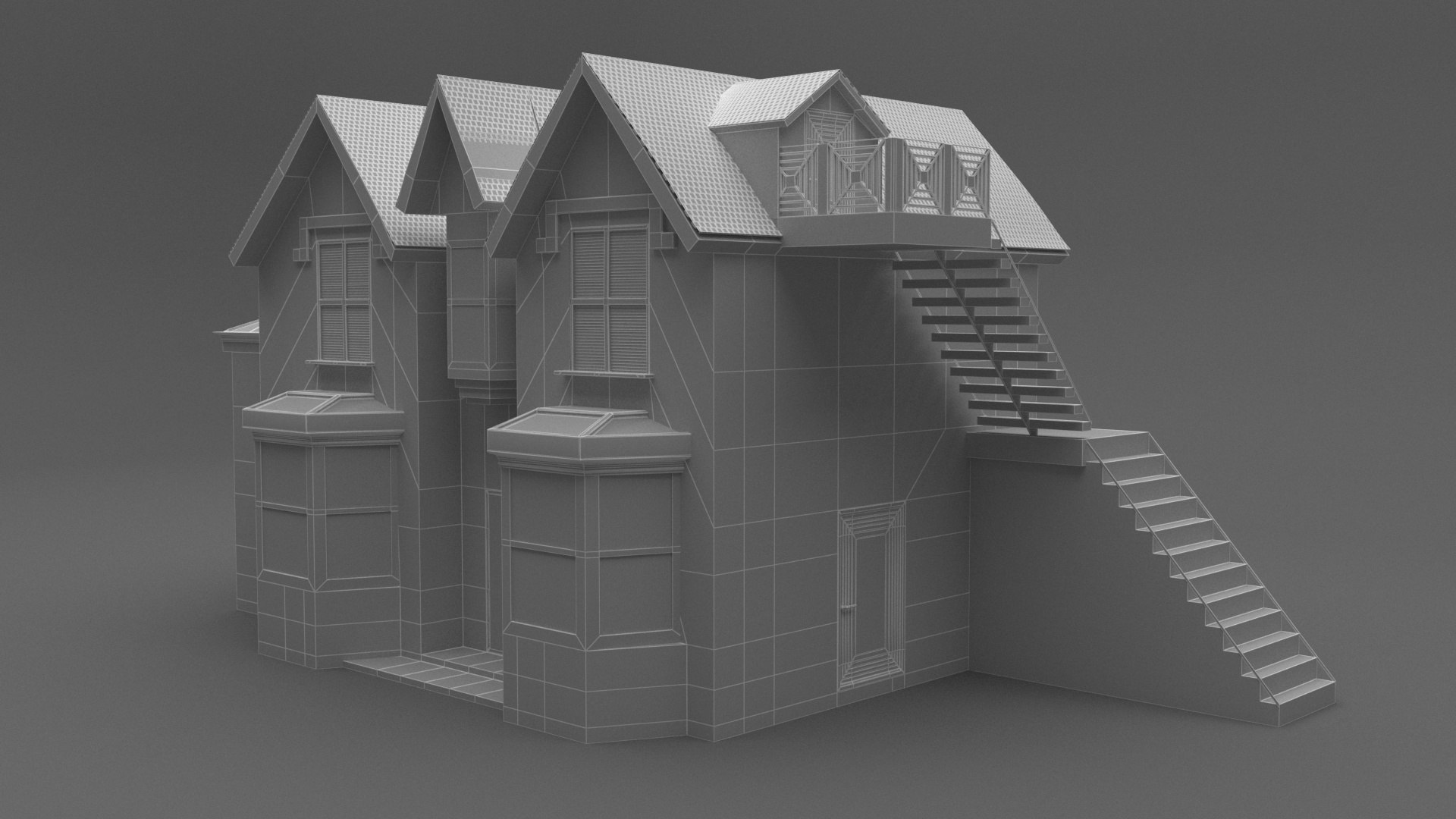 Historic House 3D Model - TurboSquid 1634729