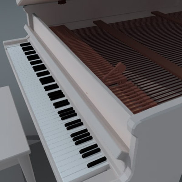 3d model piano keys