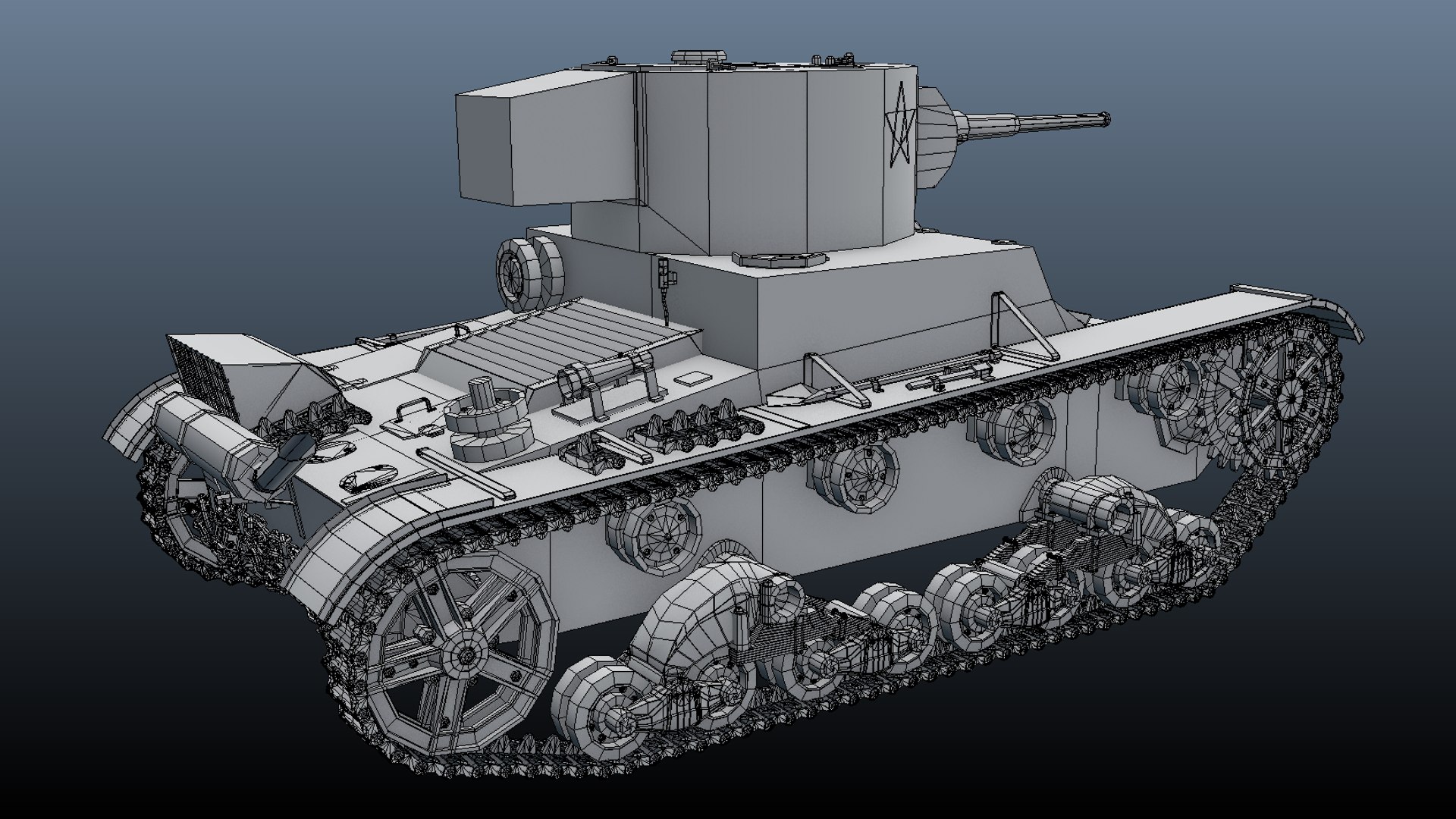 Tank T26 Vehicles Model - TurboSquid 1383667