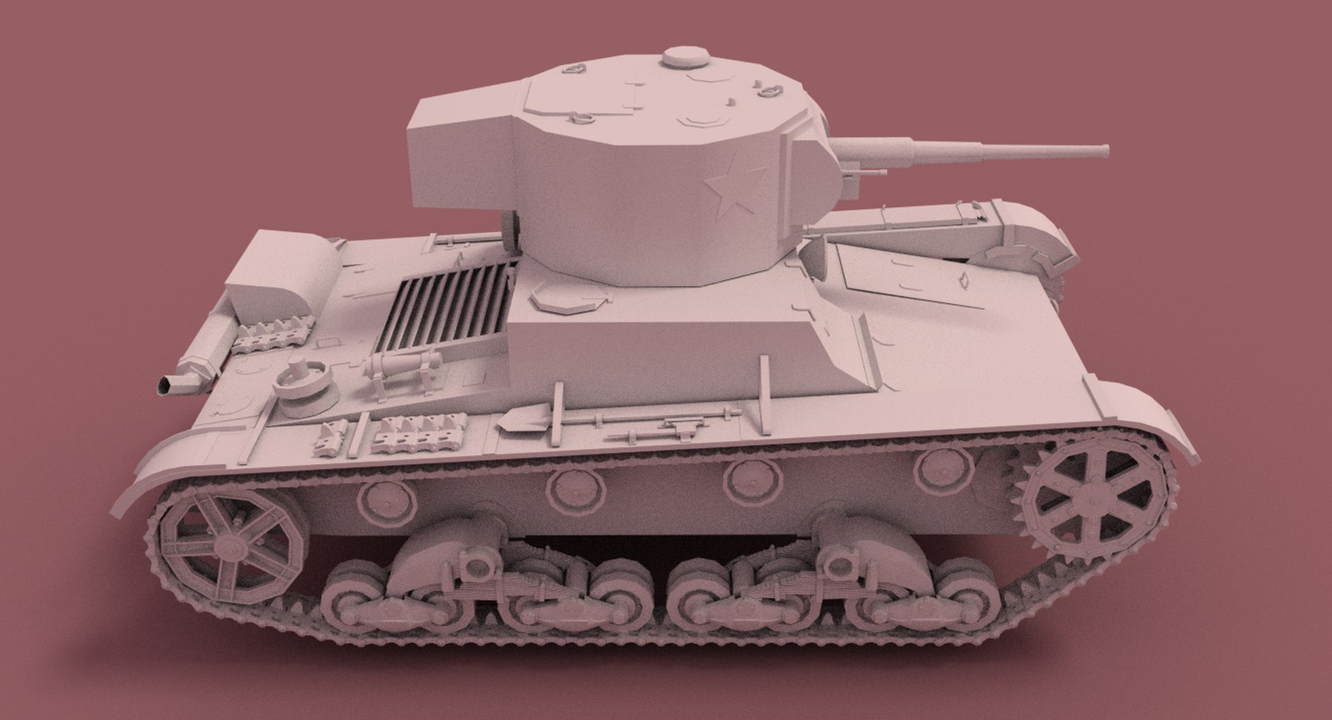 Tank T26 Vehicles Model - TurboSquid 1383667