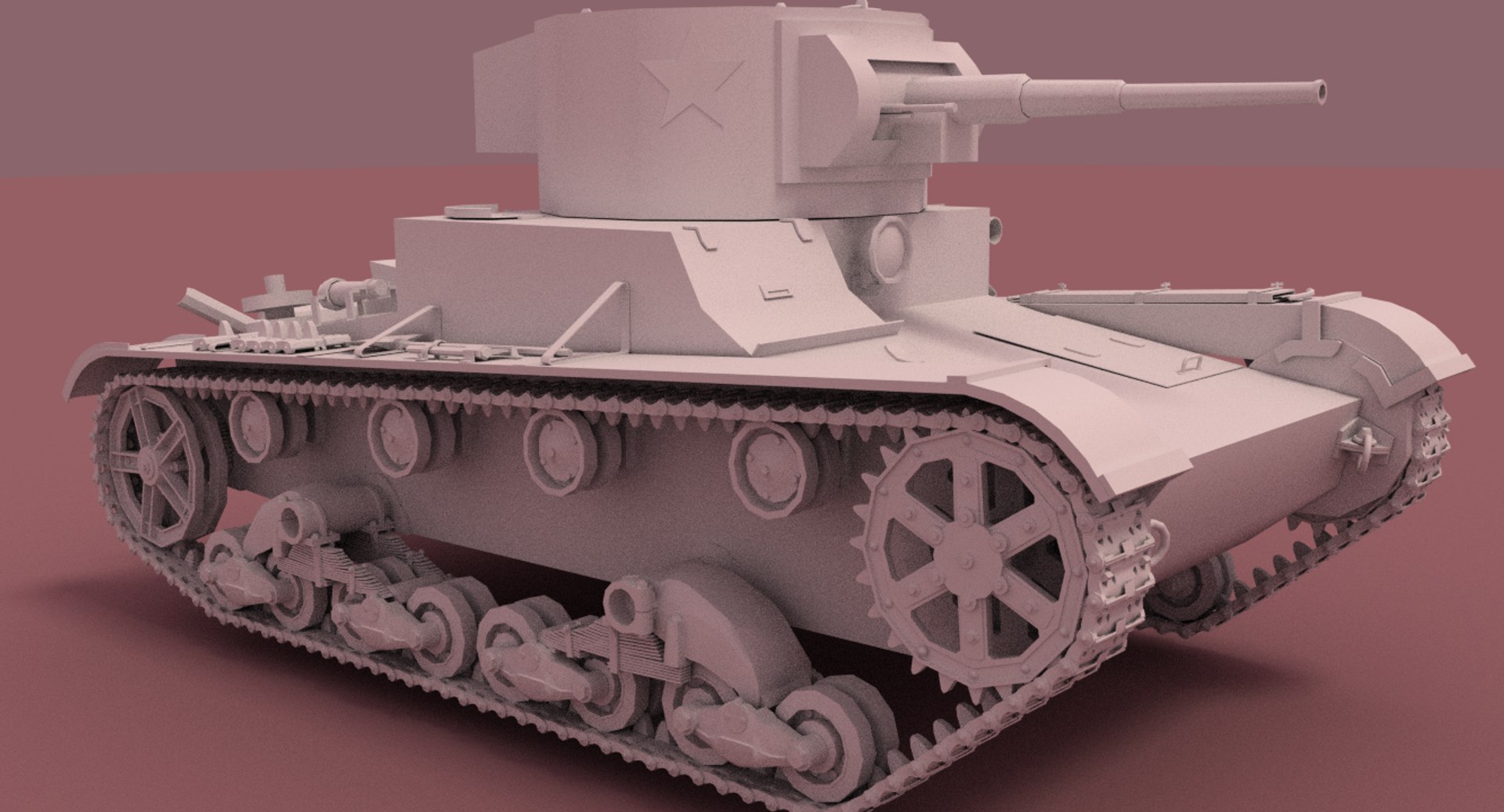 Tank T26 Vehicles Model - TurboSquid 1383667